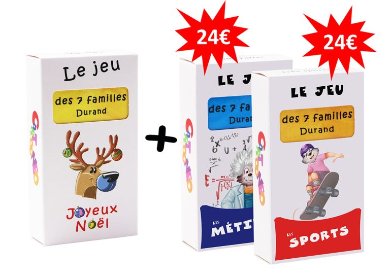 Jeu de 7 familles personnalisé - Noël