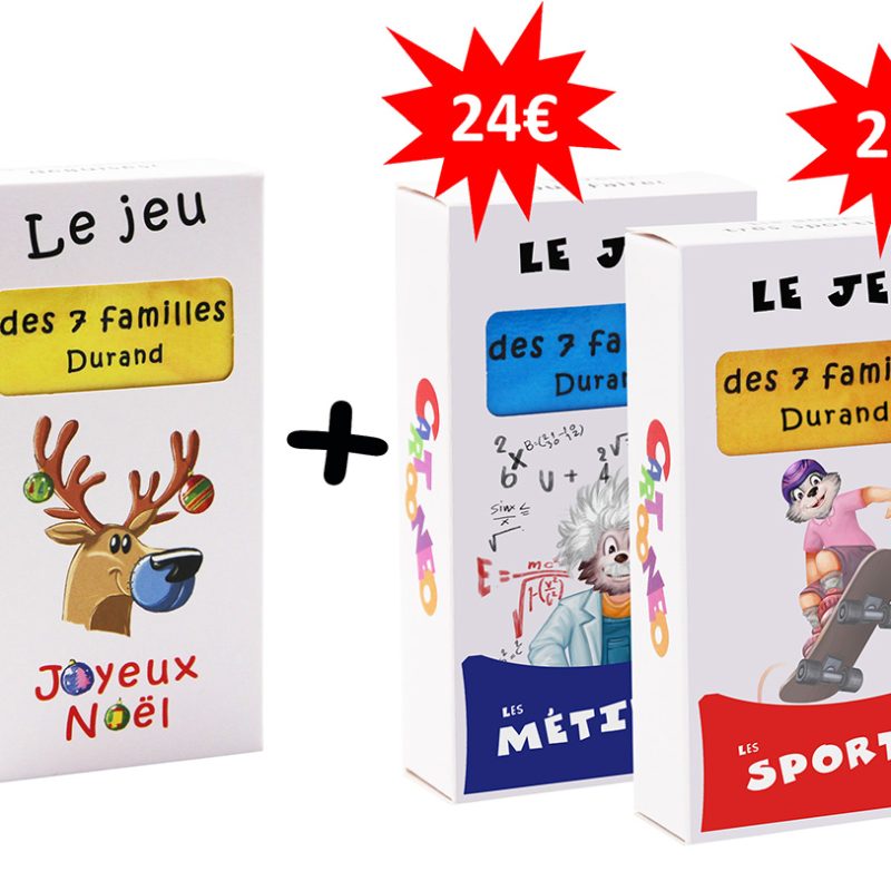 Jeu de 7 familles personnalisé - Noël