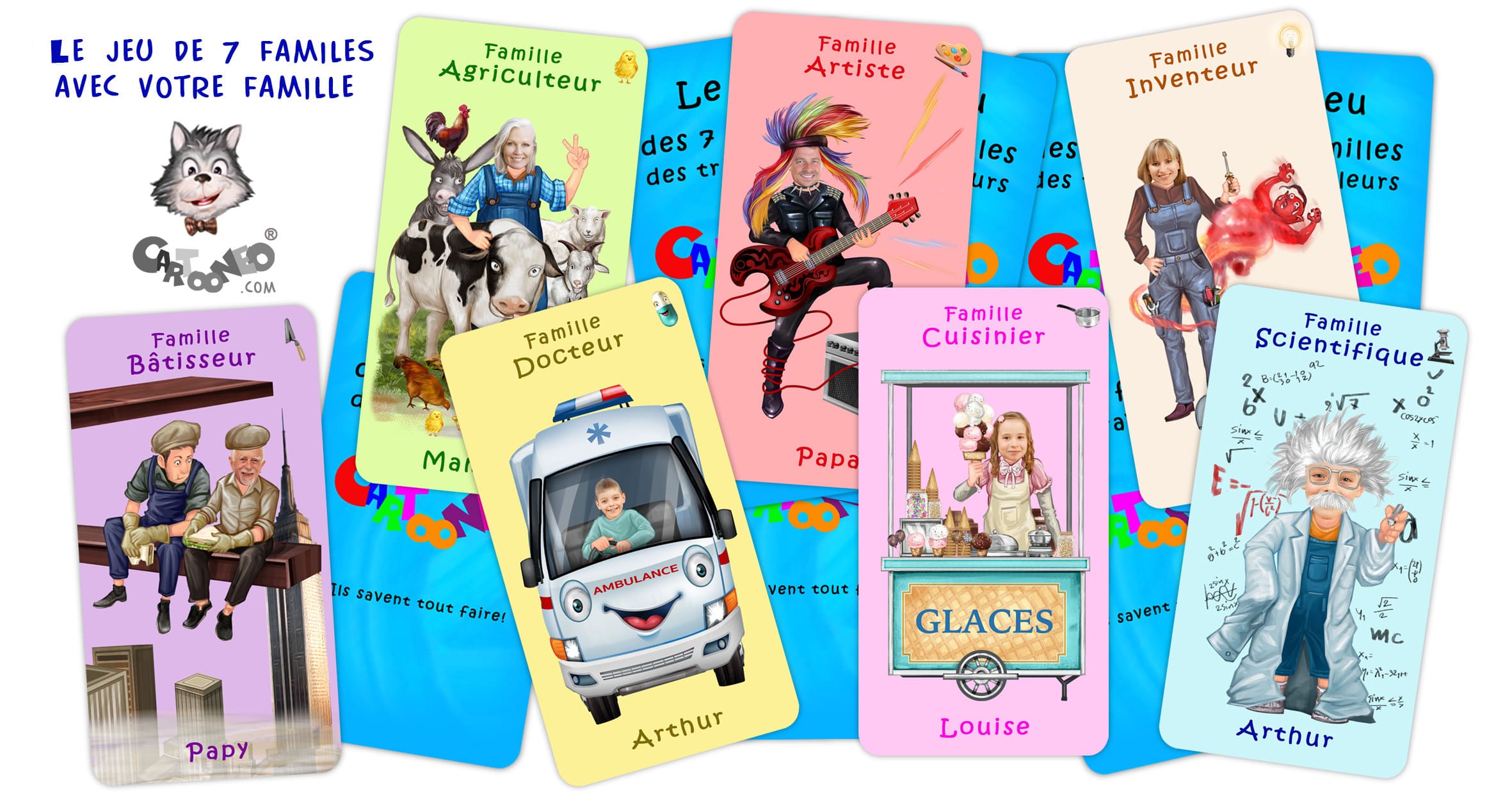 Jeu de 7 familles personnalisé - Les métiers